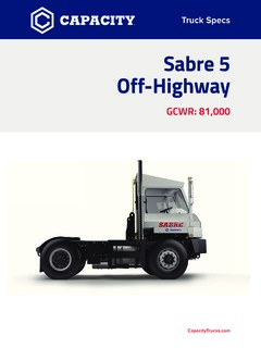 Capacity Trucks Sabre 5 Specifications CraneMarket