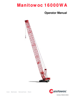 Manitowoc Specifications CraneMarket
